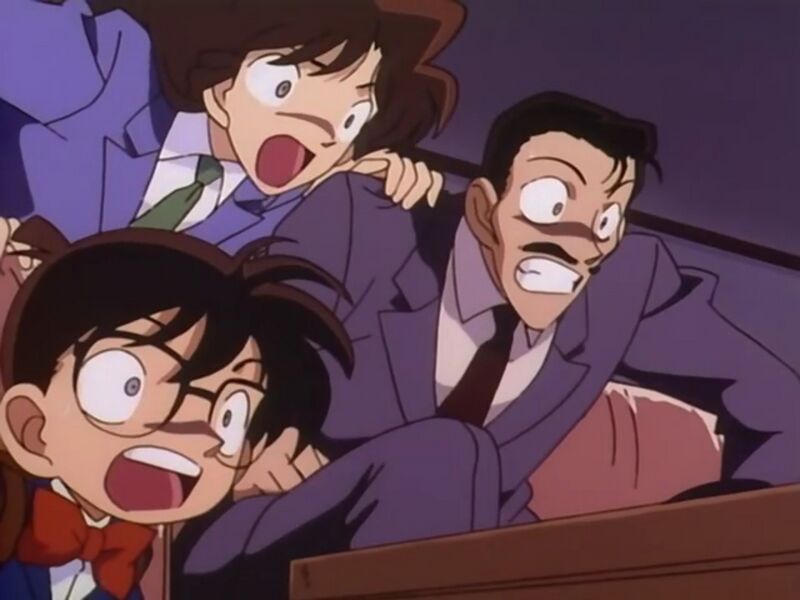 File:Conan, Ran & Kogoro Shocked EP10.jpg - Detective Conan Wiki